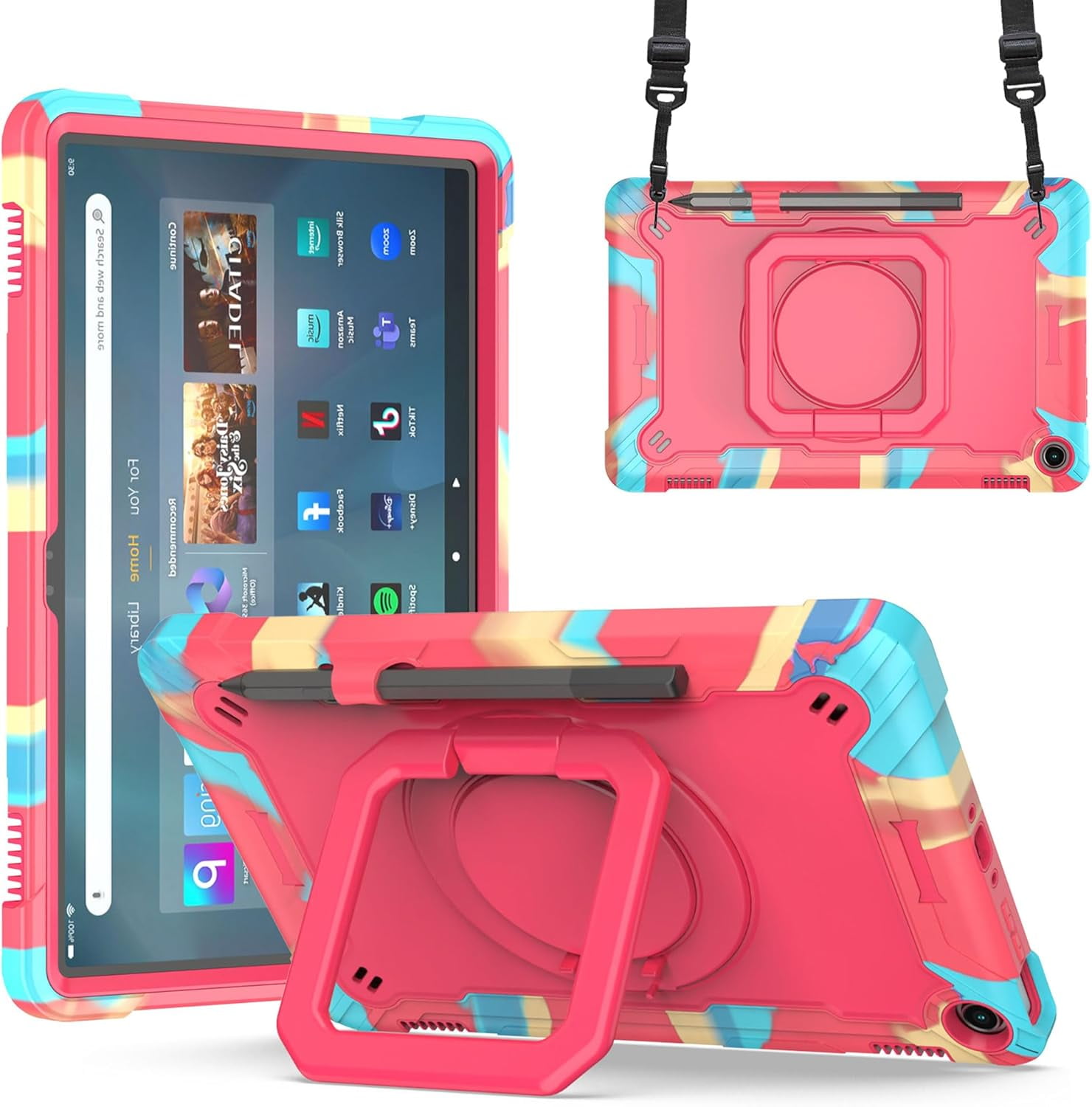 zukof Case for Amazon Fire Max 11" Tablet, Kids friendly Dual Layer ...