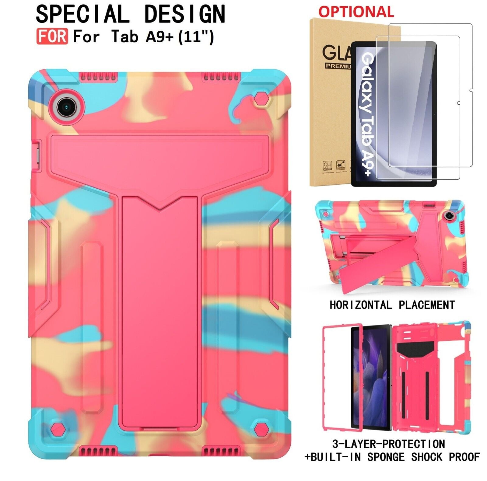 zukof Case for Galaxy Tab A9+/A9 Plus 11 Inch 2023 (SM-X210/X216/X218 ...