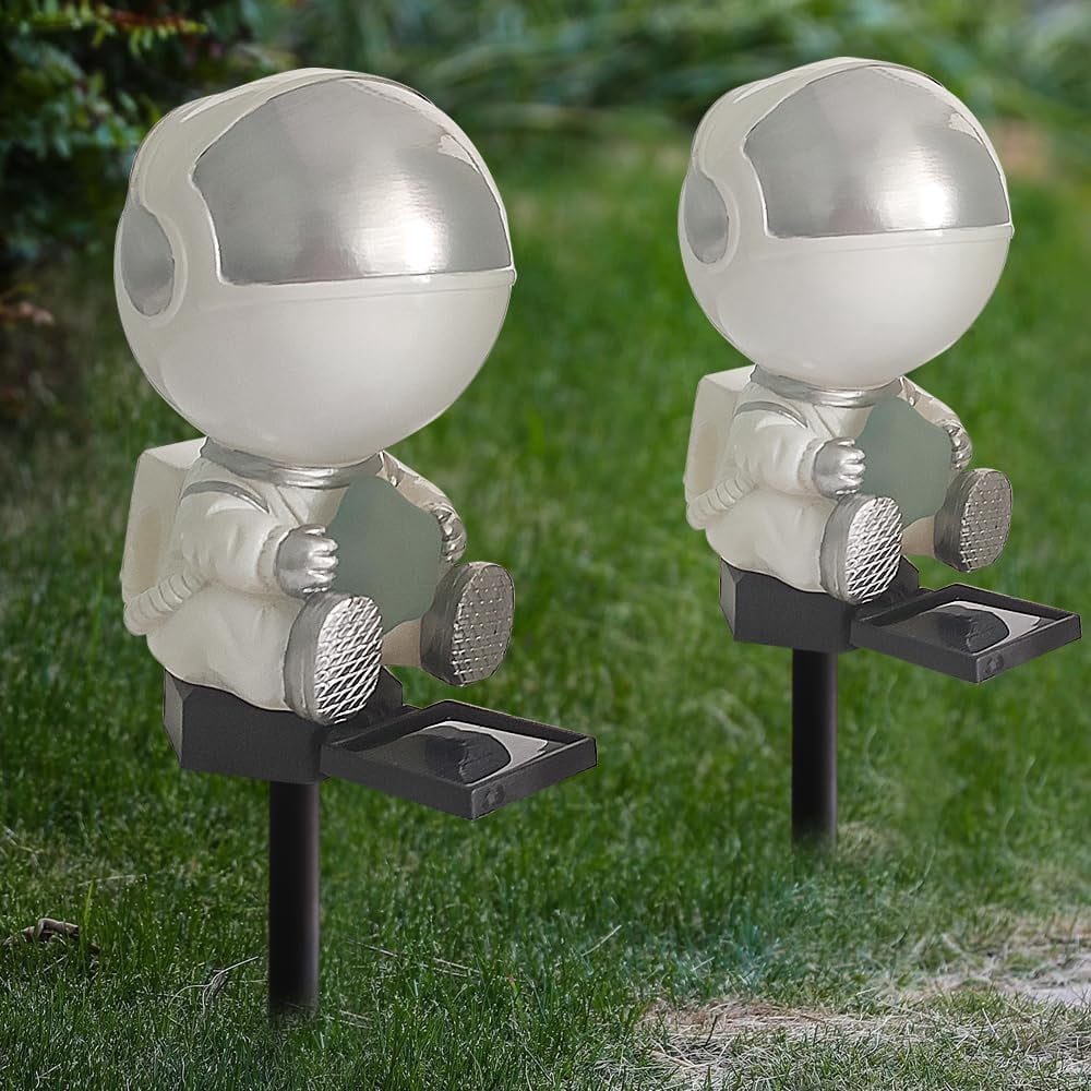 zukof Solar Astronaut Stake Light Outdoor Changing Color Illuminating ...