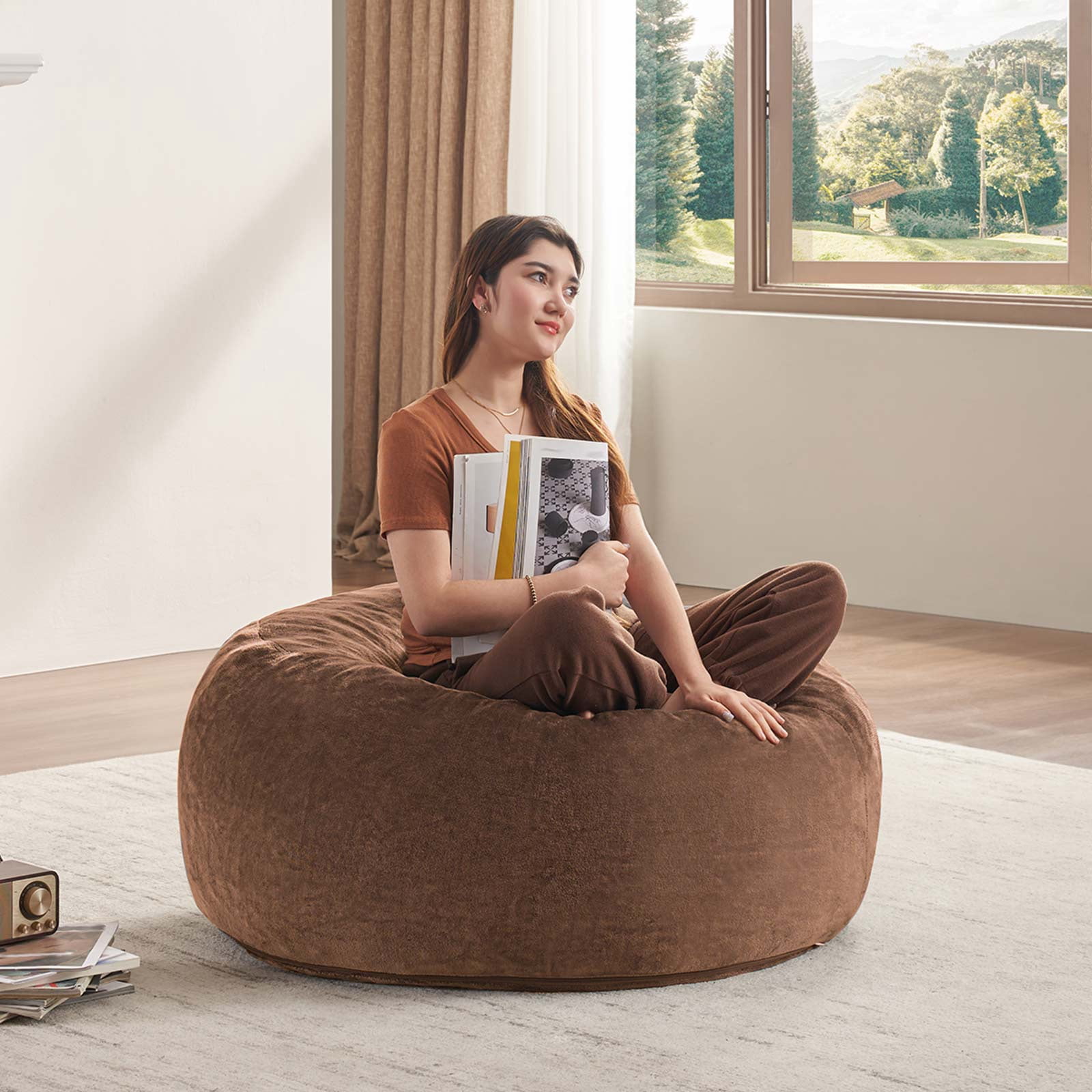 zyoiszvq Bean Bag Chairs for Teens and Adults Stuffing Included,Small ...