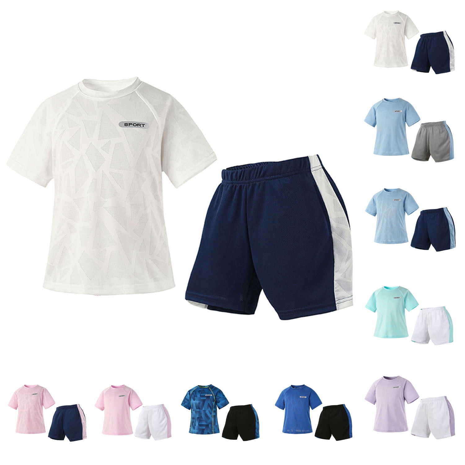 zyoiszvq Kid Boys Athletic Sets 2 Piece,Sports Shorts Outfits ...