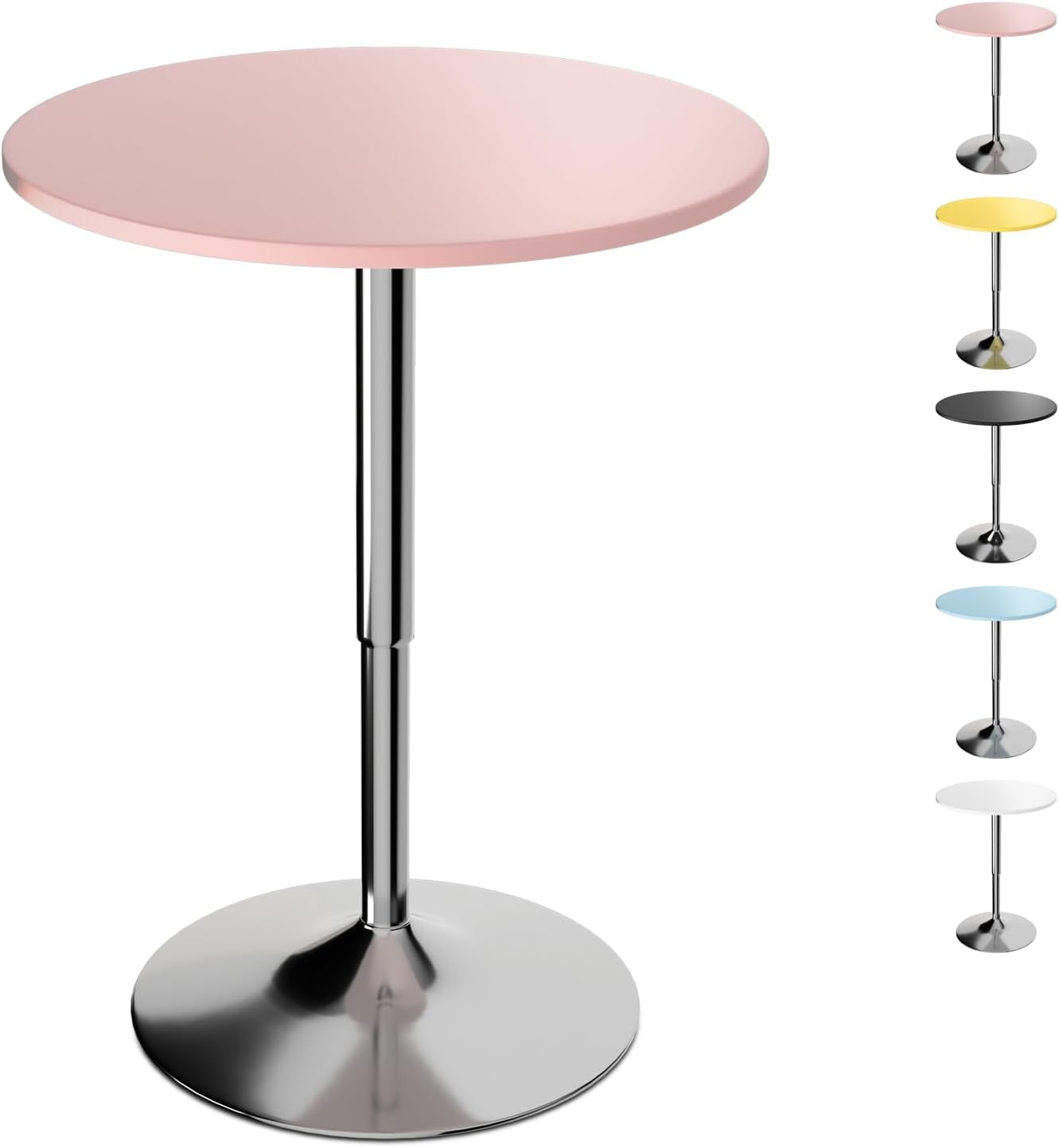 zzppy 23.5 Inch Round Pub Table Cocktail Table for Dining Room Kitchen ...