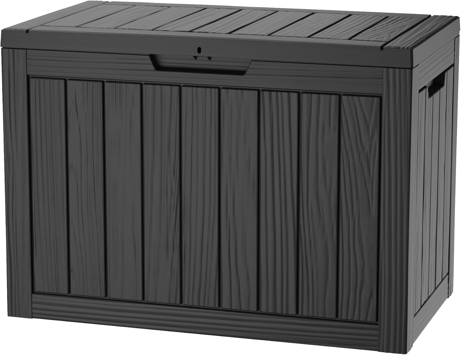 zzppy 45 Gallon Lockable Outdoor Storage Box, Waterproof & UV-Resistant ...