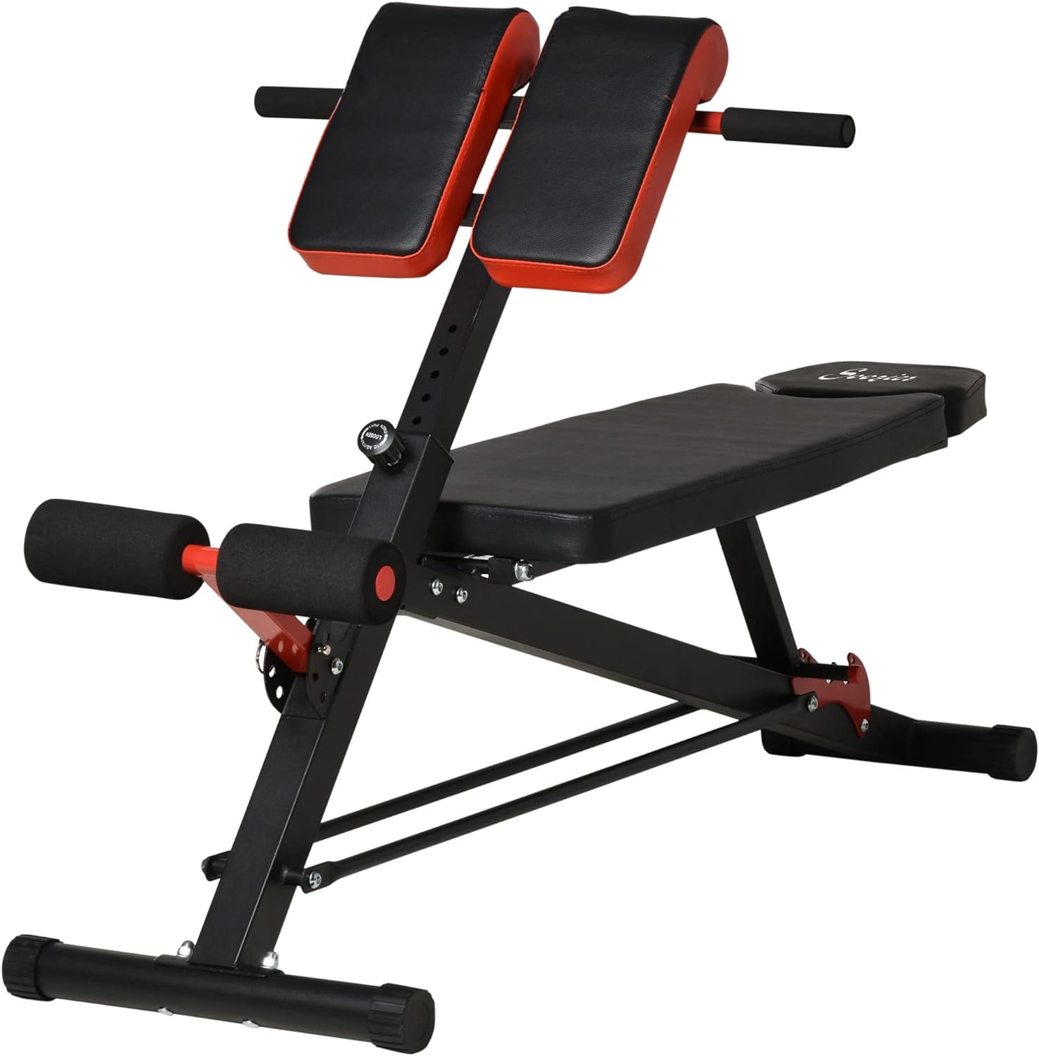 zzppy Adjustable Hyper Extension Dumbbell Weight Bench, Foam Leg ...